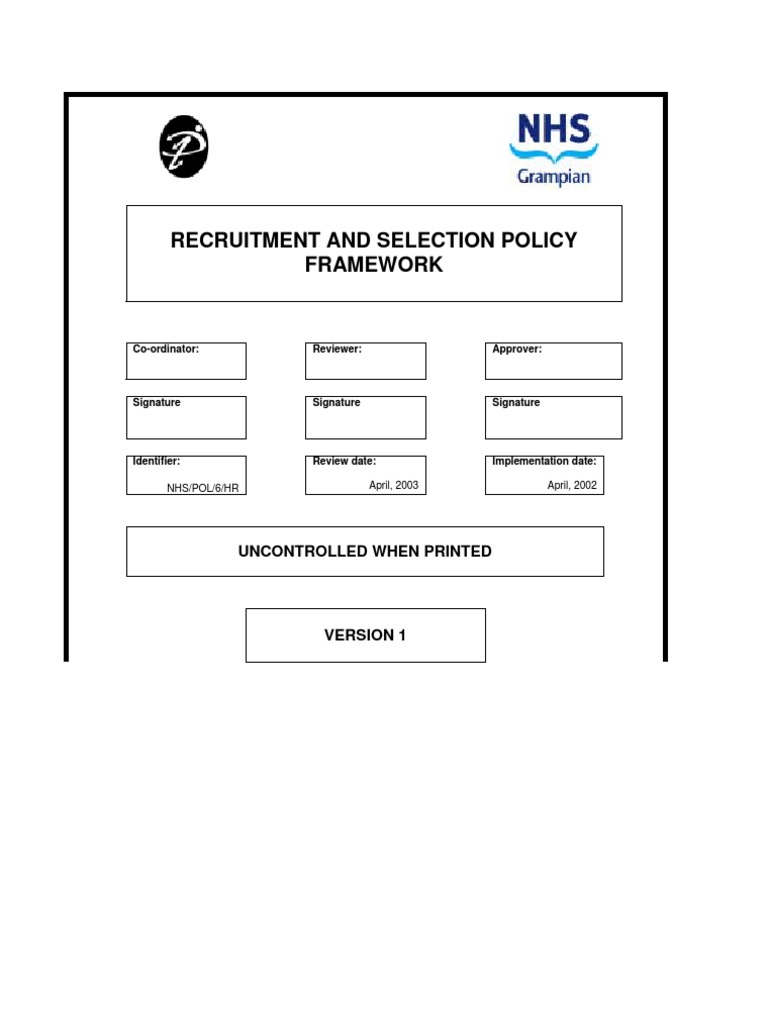 Recruitment Policy Framework | PDF | Competence (Human Resources ...
