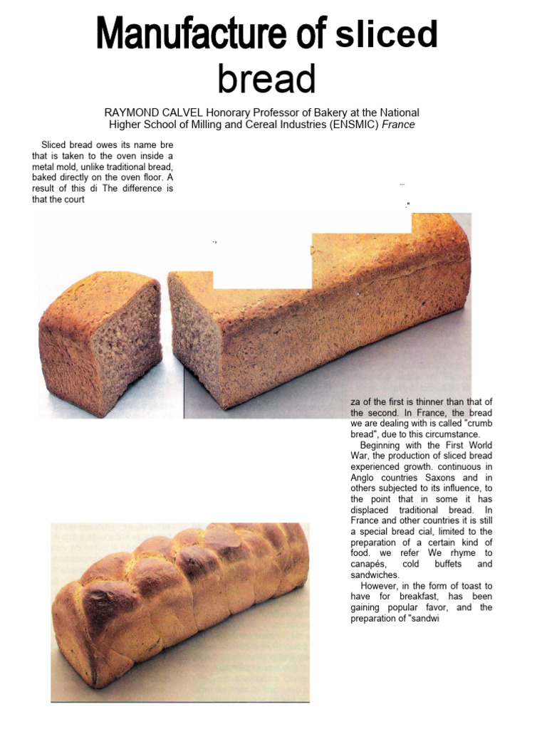 Molded Bread Manufacturing | PDF | Breads | Dough