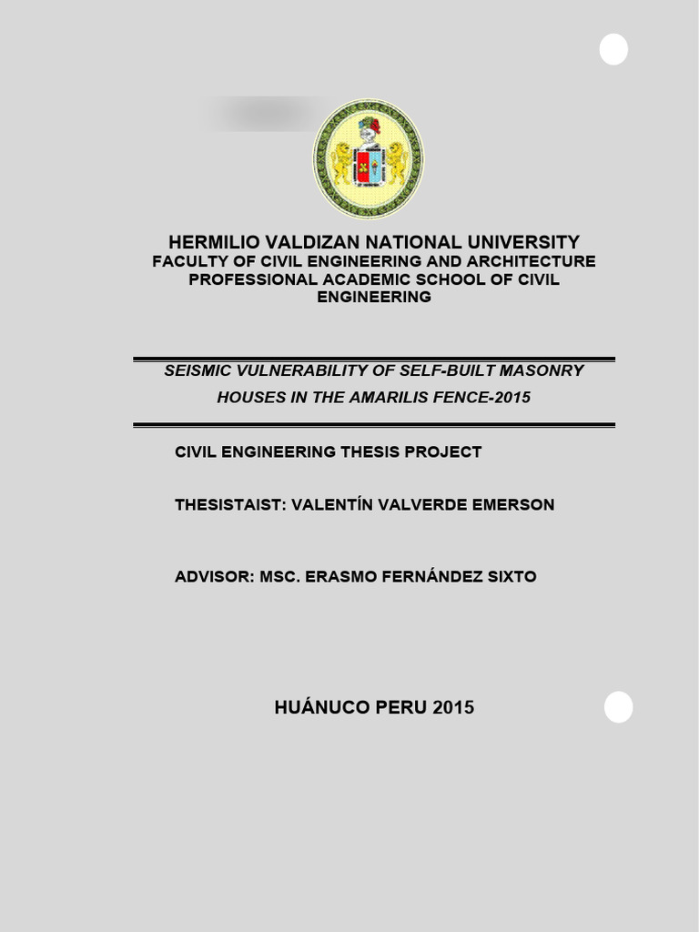 Civil Engineering Thesis Project | Download Free PDF | Waves | Hypothesis