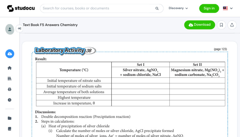 Text Book F5 Answers Chemistry - SUGGESTED ANSWERS CHAPTER 1 REDOX EQUILIBRIUM 1. (A) Copper (I ...