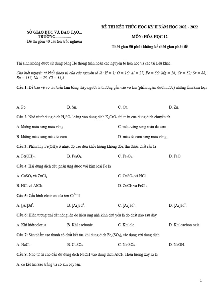 Đề CK 2 Không Đa | PDF