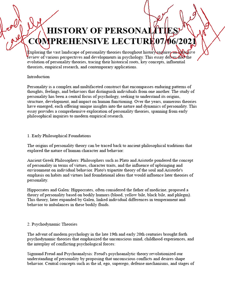 History of Personalities Comprehensive Lecture07 | PDF | Psychology | Behaviorism