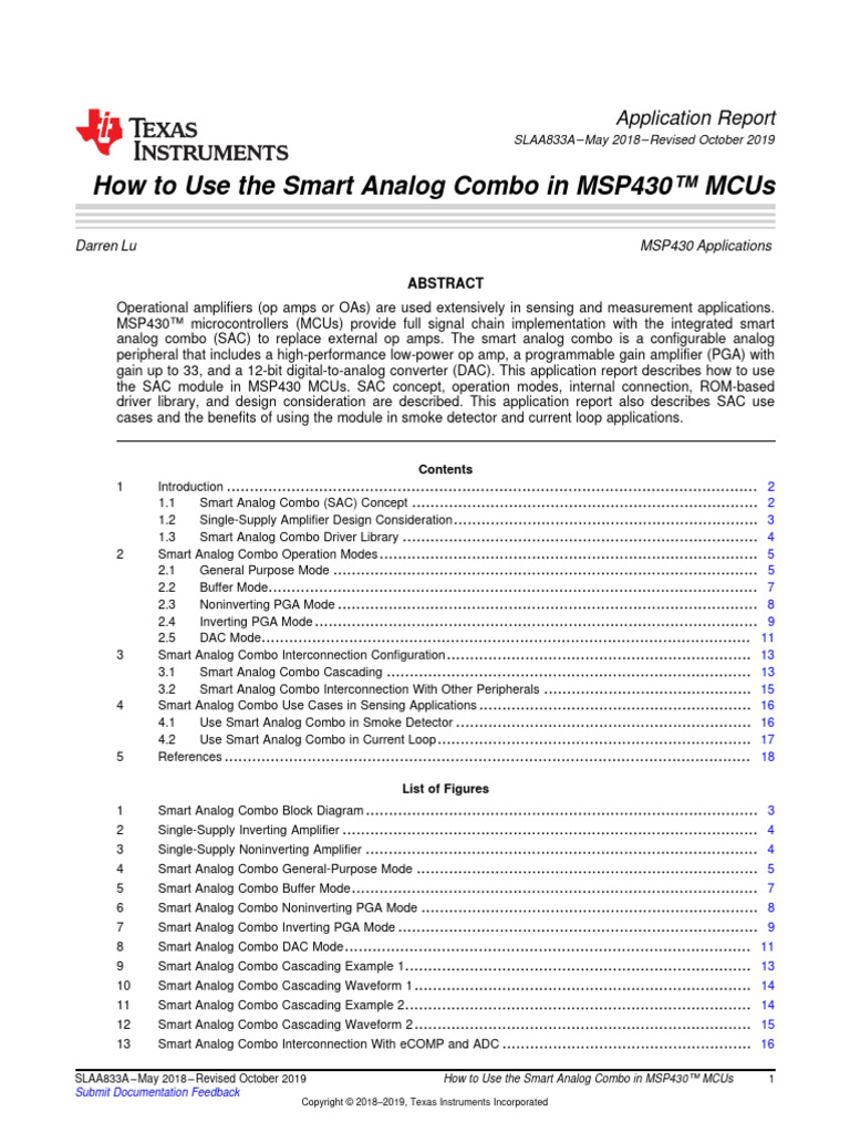MSP430 Pga | PDF | Amplifier | Microcontroller
