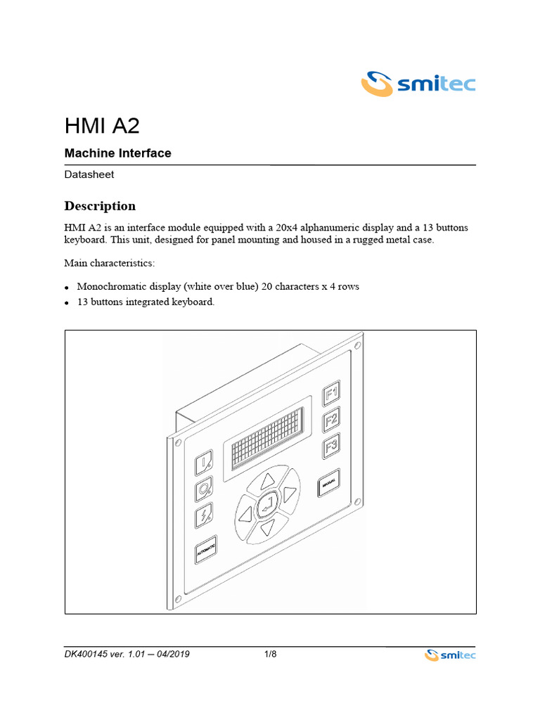 HMI A2 - Datasheet (101-EN) | Download Free PDF | Electrical Engineering | Electricity