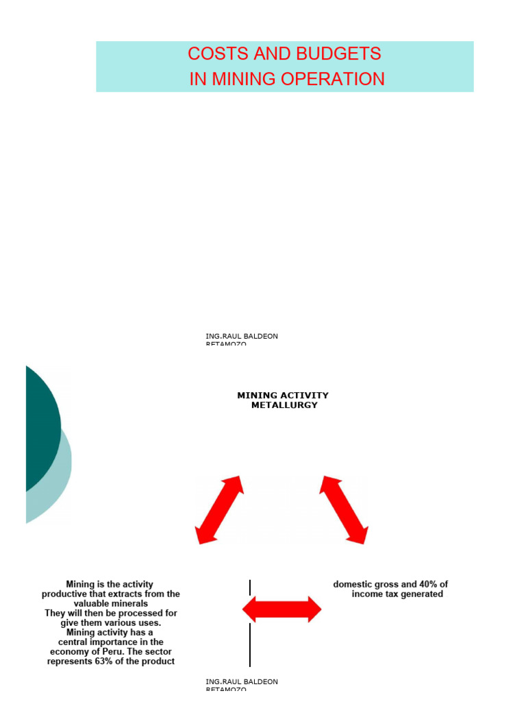 Mining Operation Costs and Budgets | PDF | Mining | Income Statement