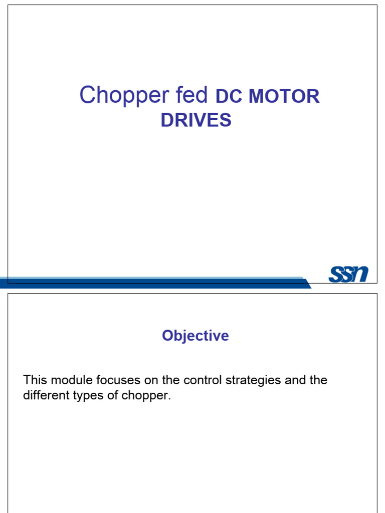 Chopper Fed DC Motor Drives Overview | PDF | Electric Motor ...