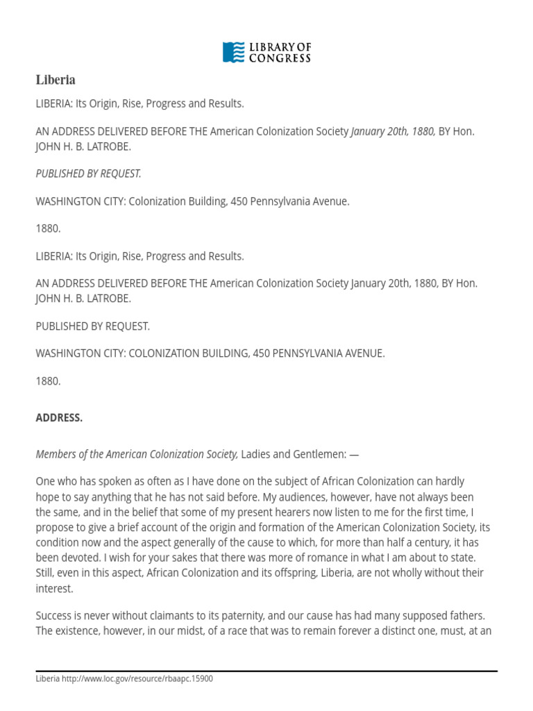 American Colonization Society | PDF