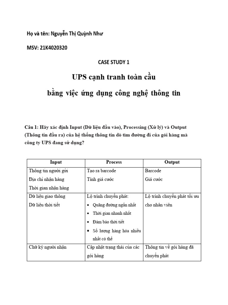 Bài Case Study 2 | PDF