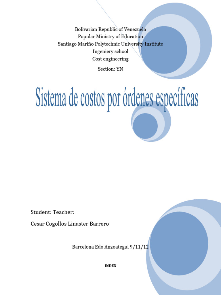 Costs For Specific Orders | PDF | Cost Of Goods Sold | Cost