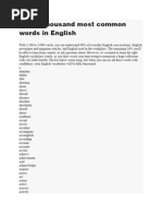 3000 Most Common Words in English | PDF | English Language