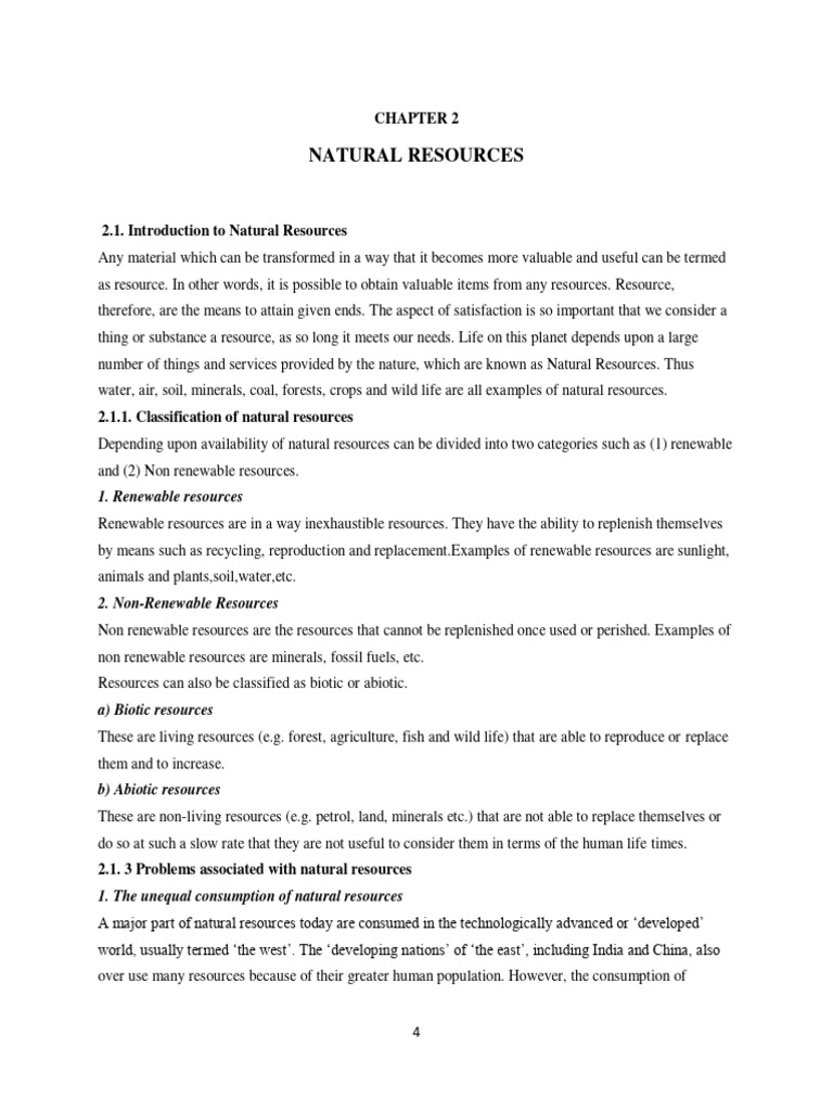 CHAPTER 2 Natural Resources | PDF | Groundwater | Agriculture