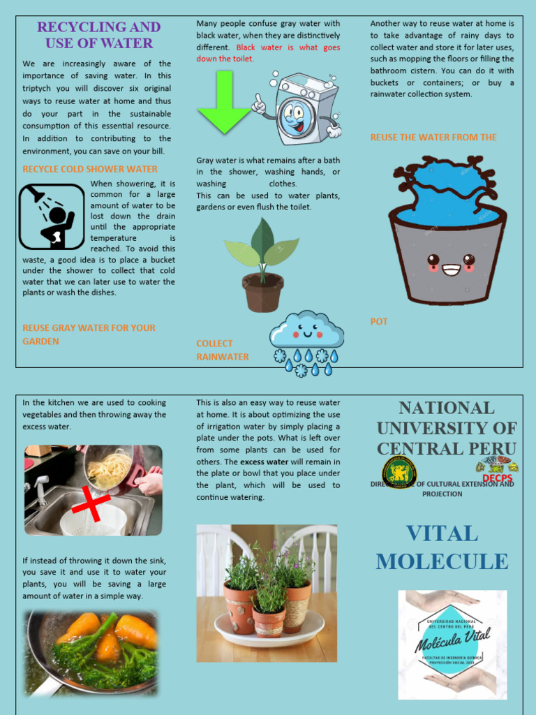 Triptych-Recycling and Use of Water | PDF | Water | Toilet