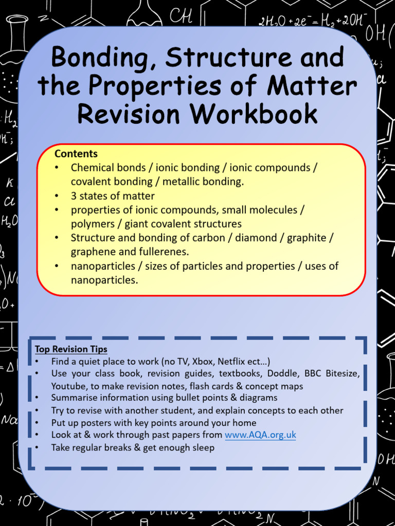 Bonding Structure and The Properties of Matter Revision Workbook 2 ...