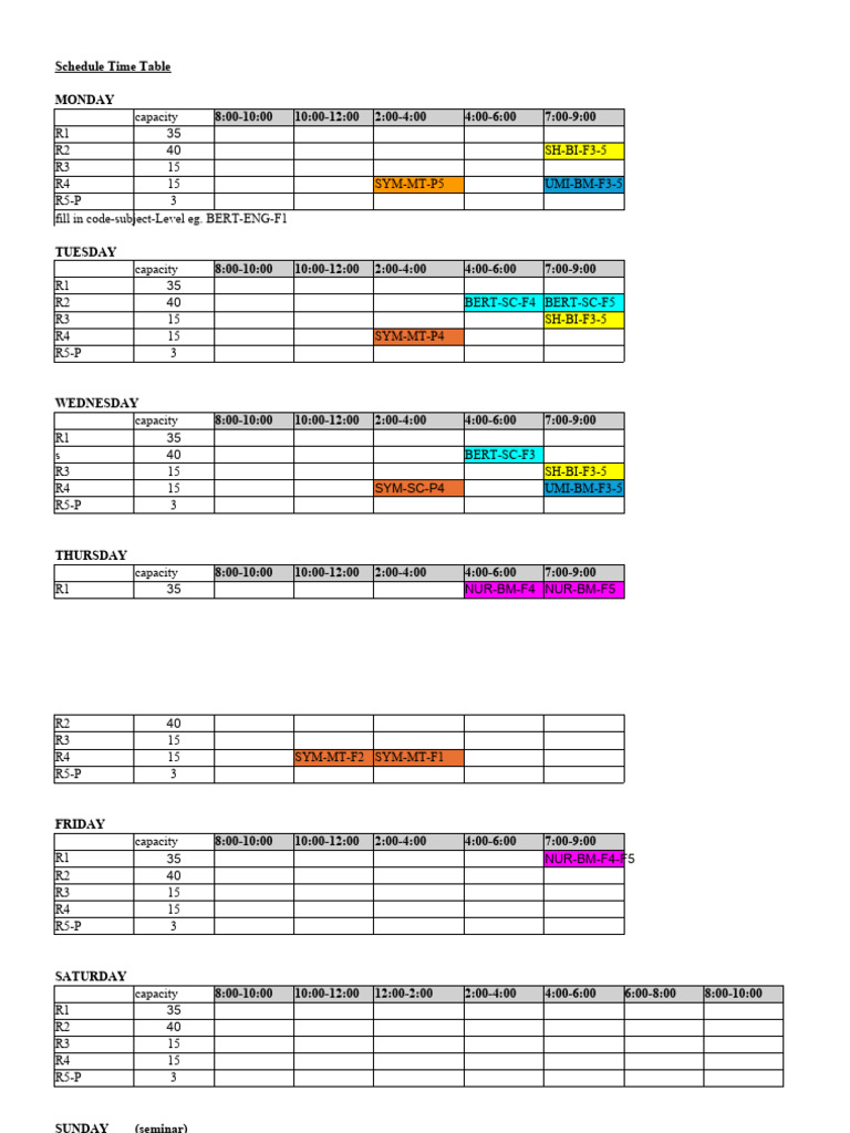 Schedule Mastermind-16.3.2024 | PDF