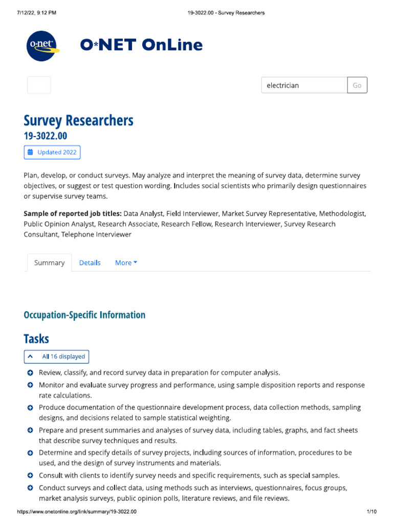 Survey Researcher | PDF