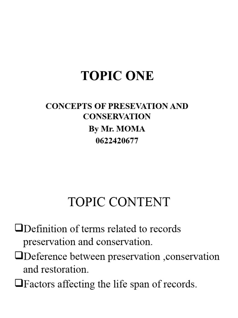 Topic One | PDF