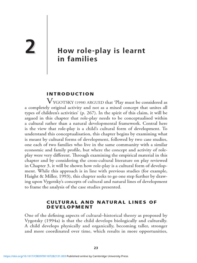 Understanding Role-Play in Families | PDF | Early Childhood Education ...