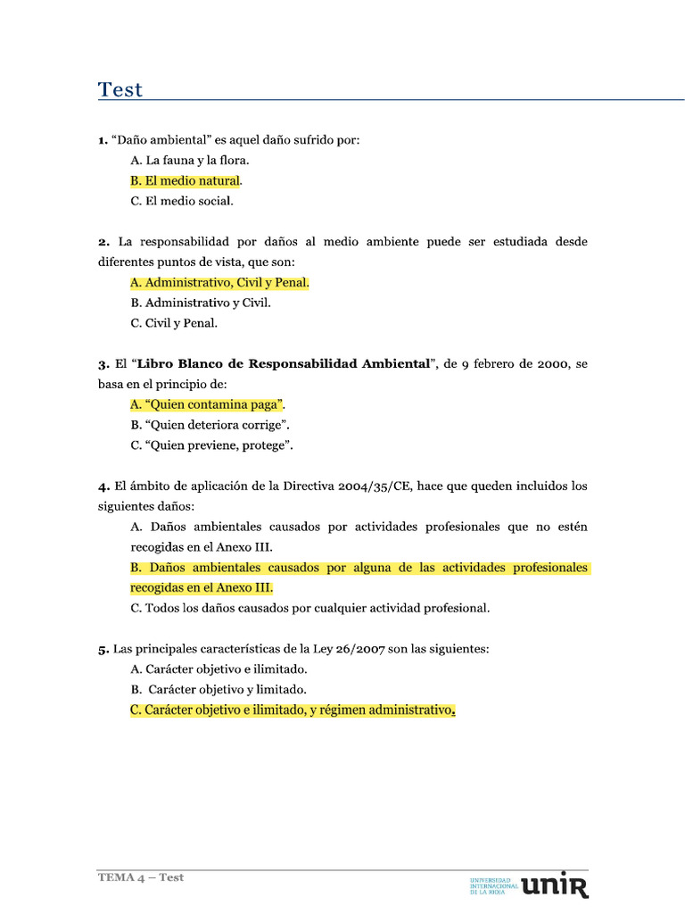 Test Tema 4 | PDF