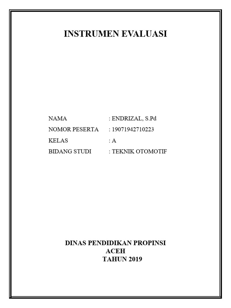 Instrumen Evaluasi | PDF