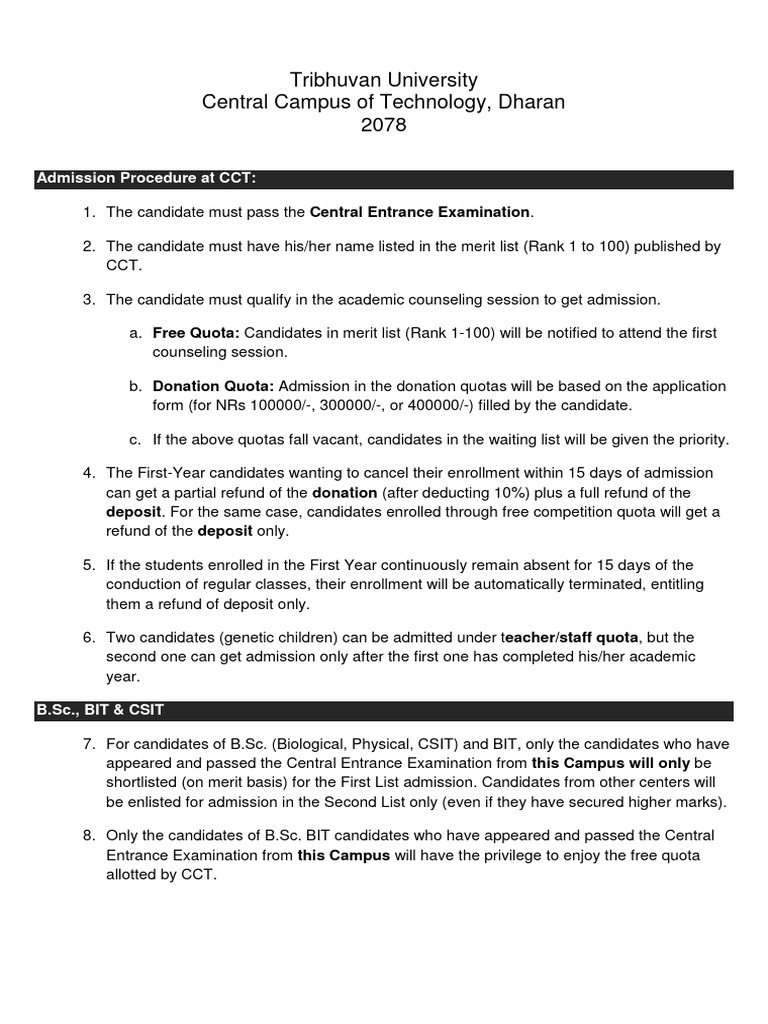 Admission Procedure | PDF | University And College Admission | Academia