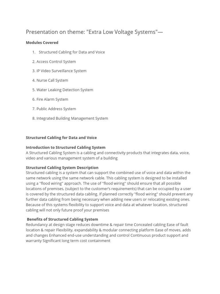 Elv System | PDF | Computer Access Control | Building Automation