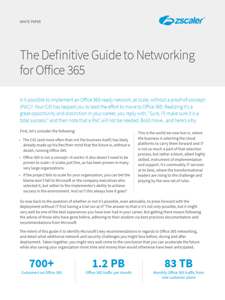 The Definitive Guide To Networking For Office 365 | PDF | Cloud ... The Definitive Guide To Networking For Office 365 | PDF | Cloud ...