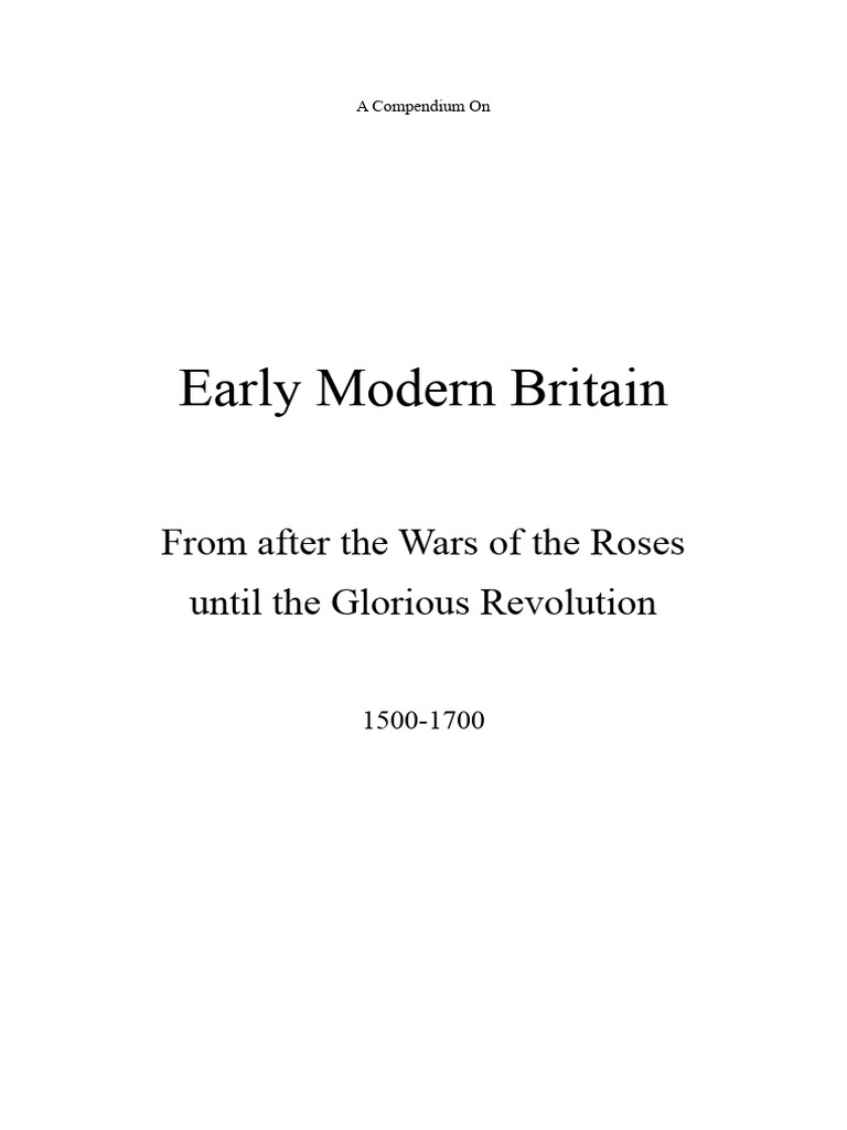 R Yianni Early Modern Britain Kings | Download Free PDF | Monarchies Of ...