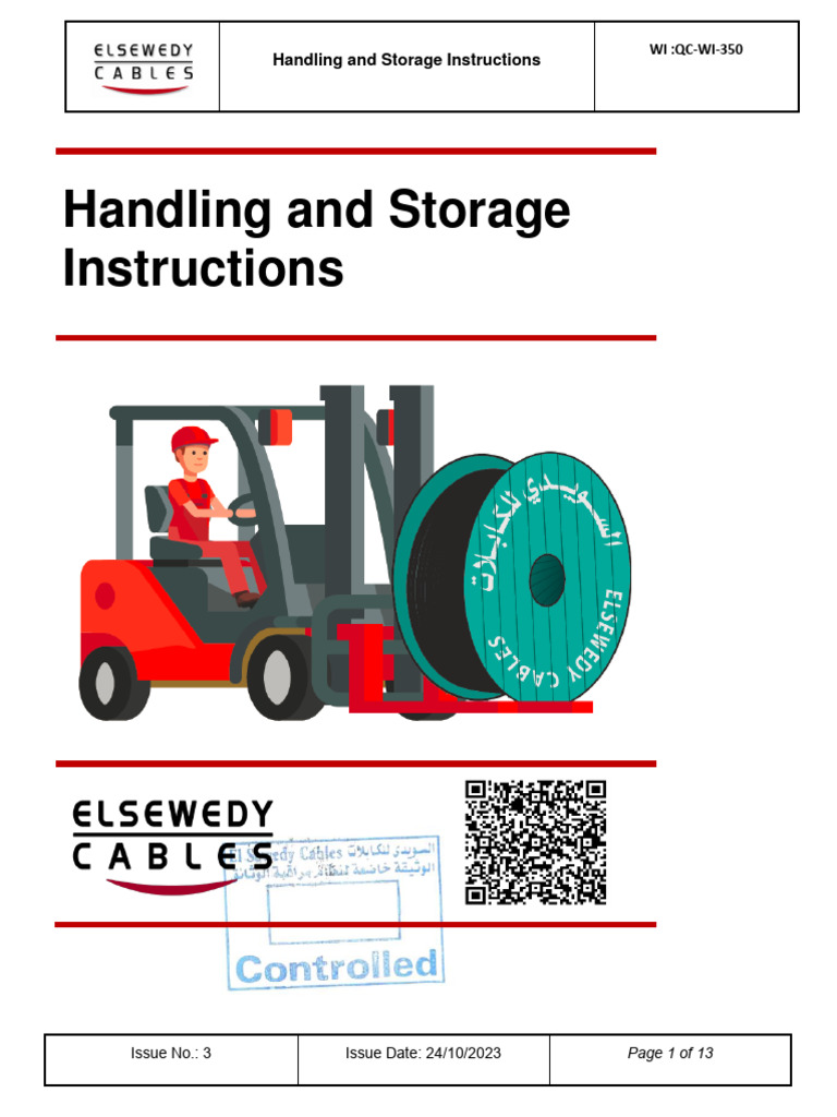 Handling and Storage Instructions (English Language) | PDF ...