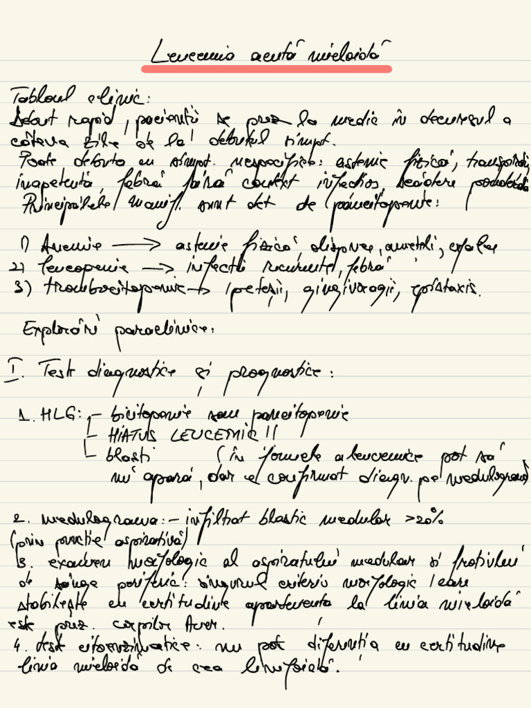 Hematologie Leucemiile Acute | PDF