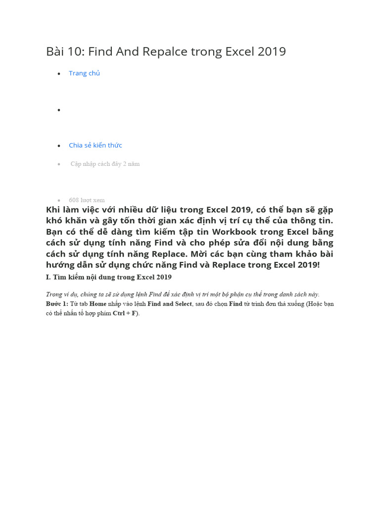 Find and Replace | PDF