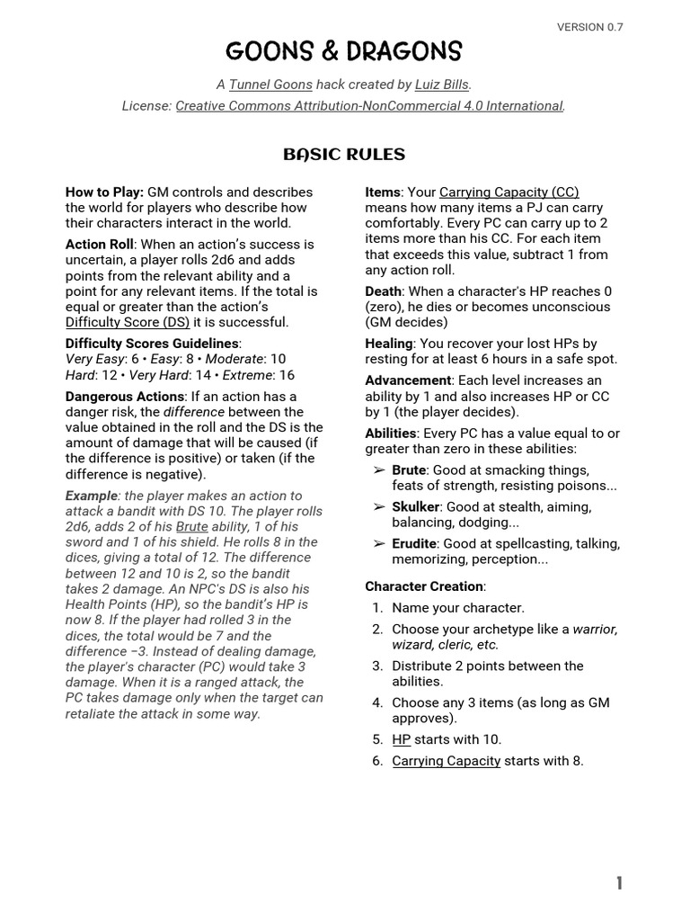 Goons & Dragons | PDF