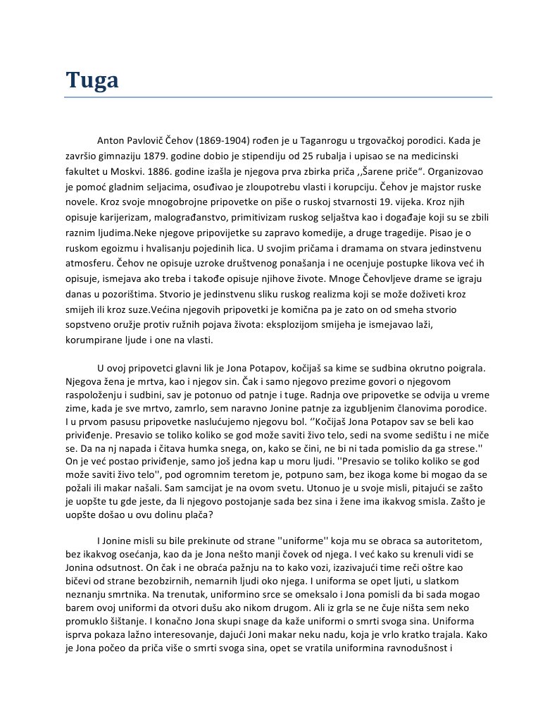 Tuga-Anton Pavlovič Čehov | PDF