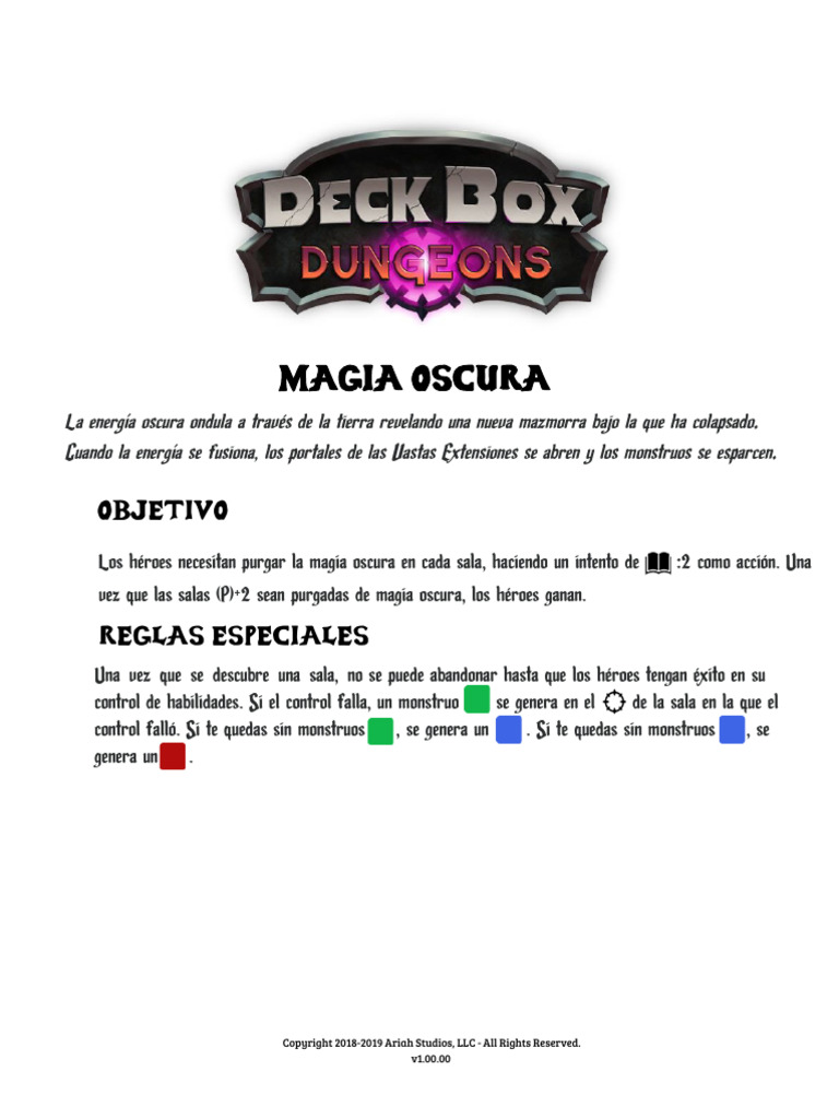 05DeckBoxDungeons Magia Oscura | PDF