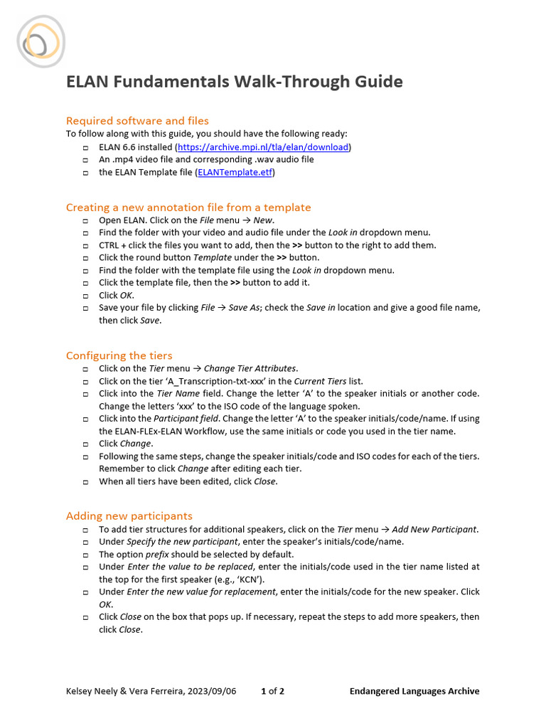 ELAN Fundamentals-A4 20230906 | PDF | Software Engineering | Software