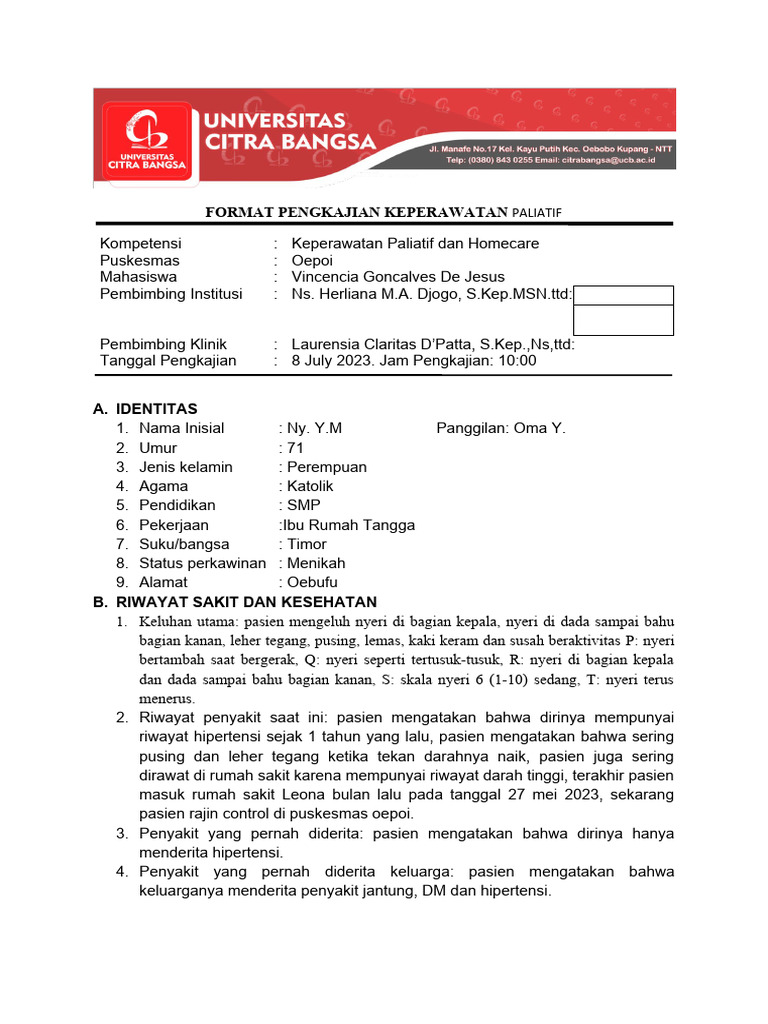Contoh Format Kasus Individu | PDF | Kesehatan Holistik