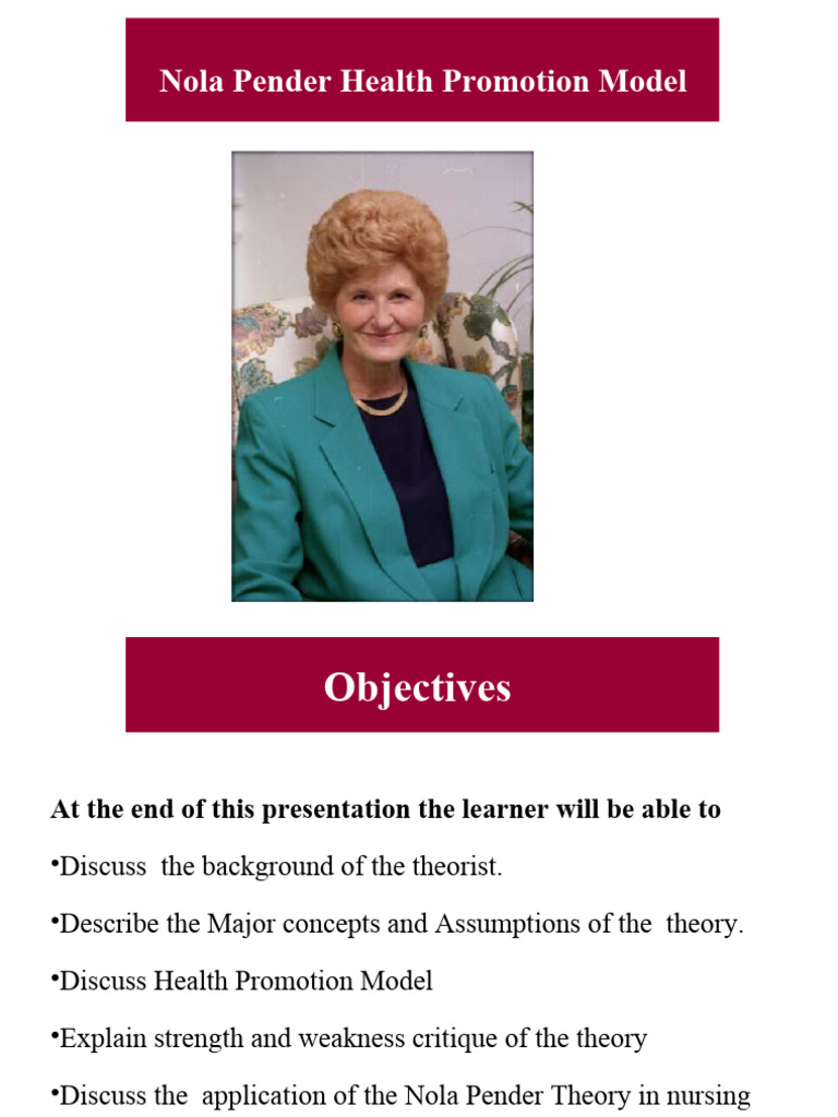Nola Pender HPM | PDF | Behavior | Health Promotion
