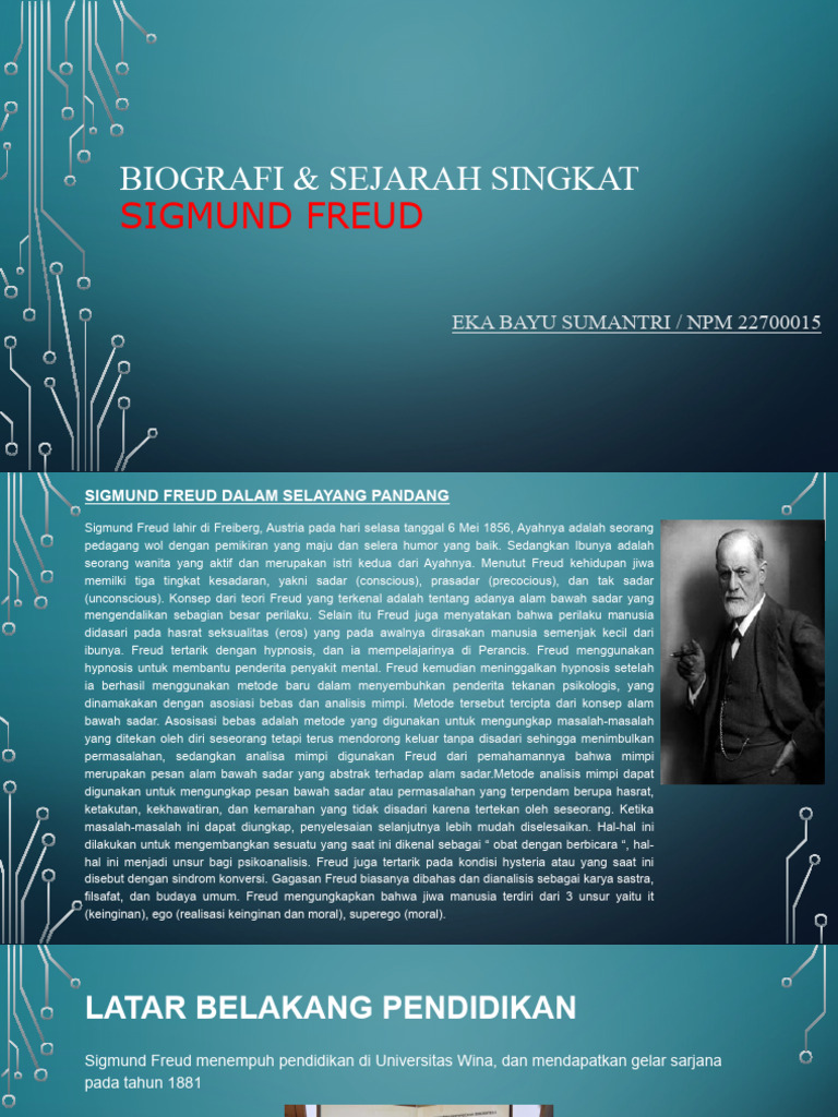 Eka Bayu Sumantri 22700015 Biografi & SEJARAH SINGKAT Sigmund Freud | PDF