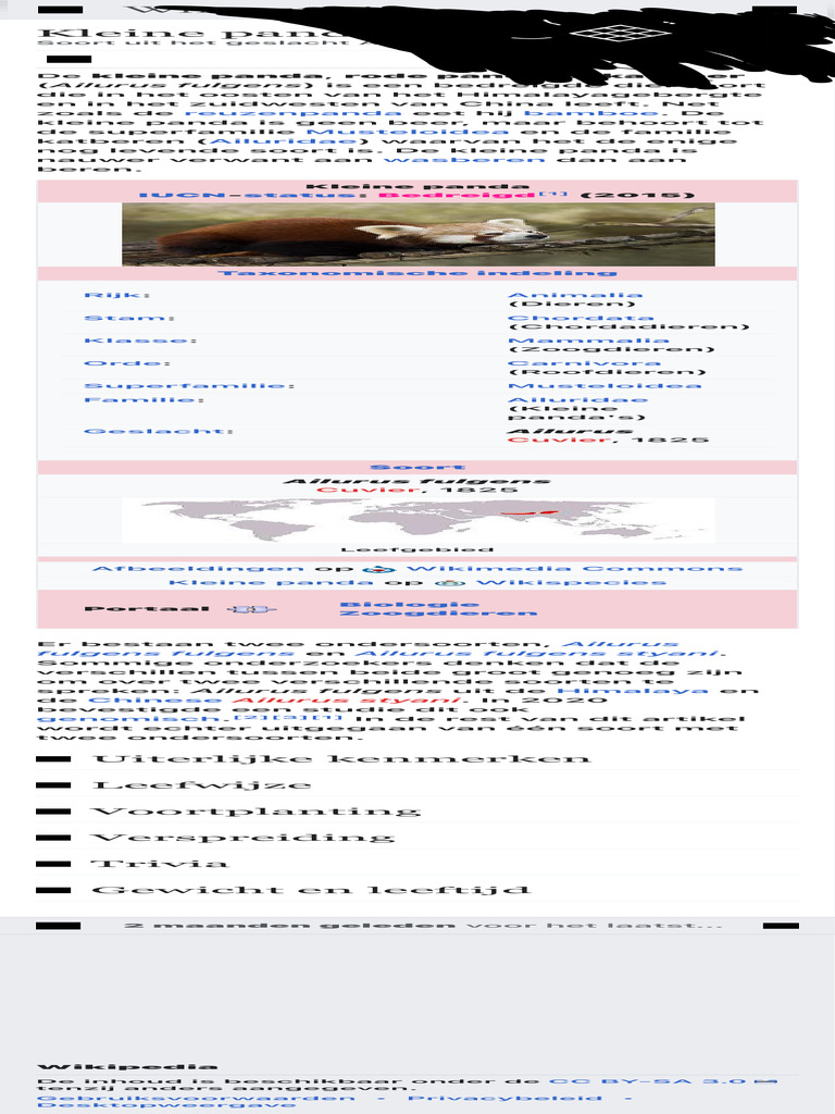 Kleine Panda - Wikipedia | PDF