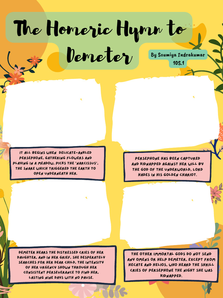 The Homeric Hymn To Demeter | PDF | Hades | Persephone