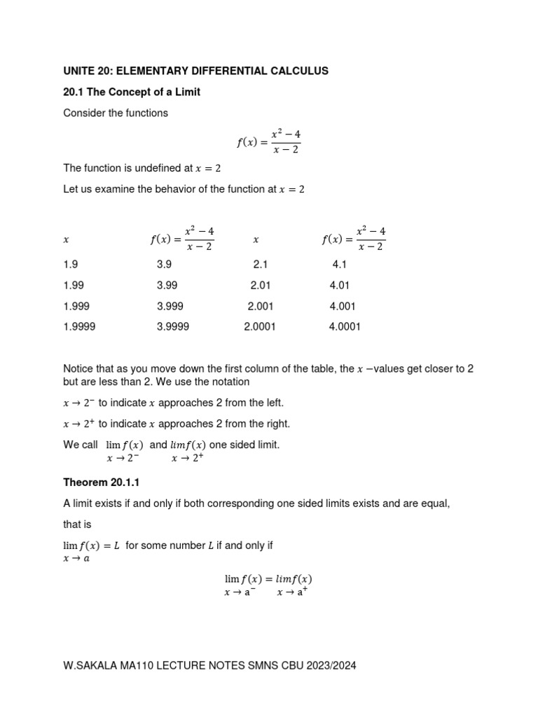 The Concept of A Limit 1 | PDF | Function (Mathematics) | Mathematical ...