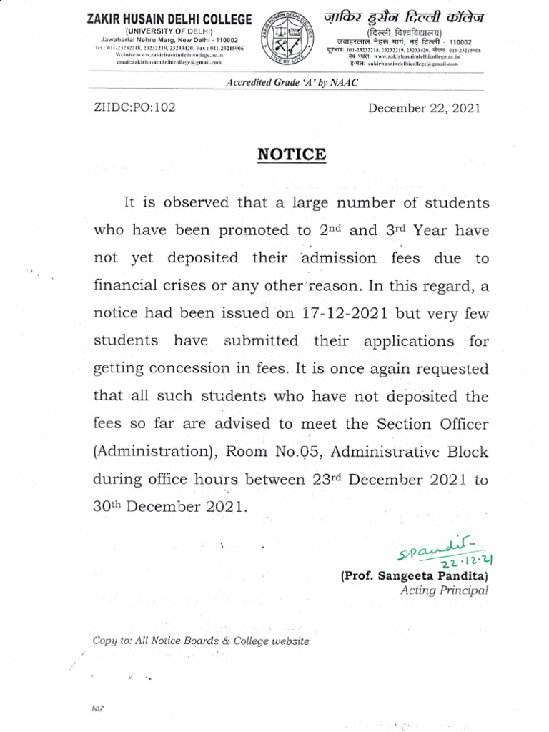 Students NOTICE | PDF