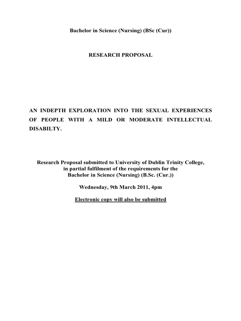 Sample Research Proposal - Trinity College Dublin | PDF | Phenomenology ...
