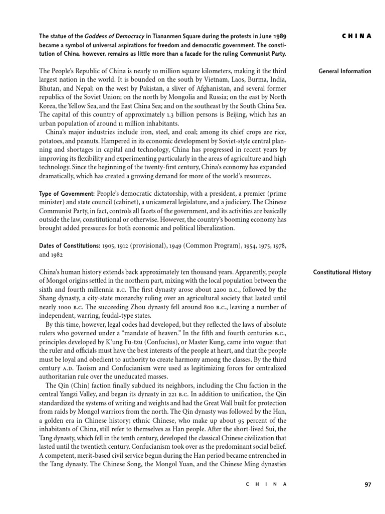 China Const | PDF | Qing Dynasty | China