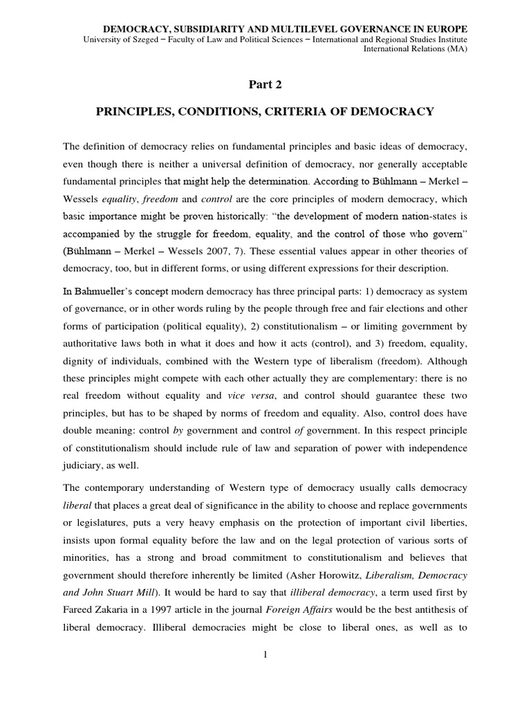 Part 2 - Principles of Democracy | PDF | Democracy | Political Ideologies