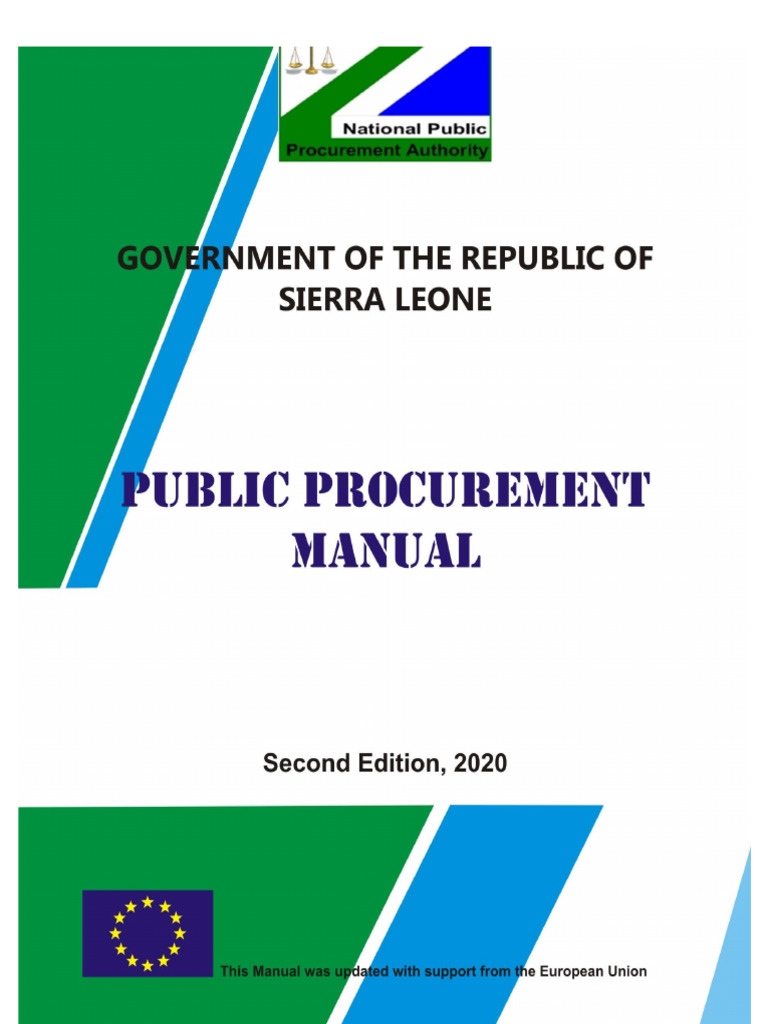 Public Procurement Manual 2020 Final | PDF | Procurement | Business