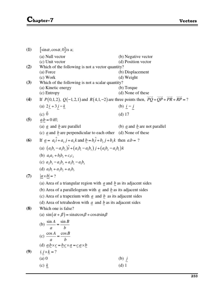 Vectors 2 | PDF | Euclidean Vector | Area