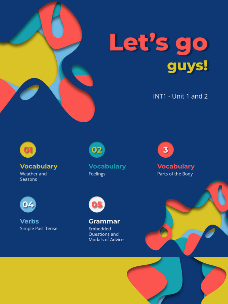 Review - INT1 - Units 1 and 2 | PDF | Verb | Linguistic Typology