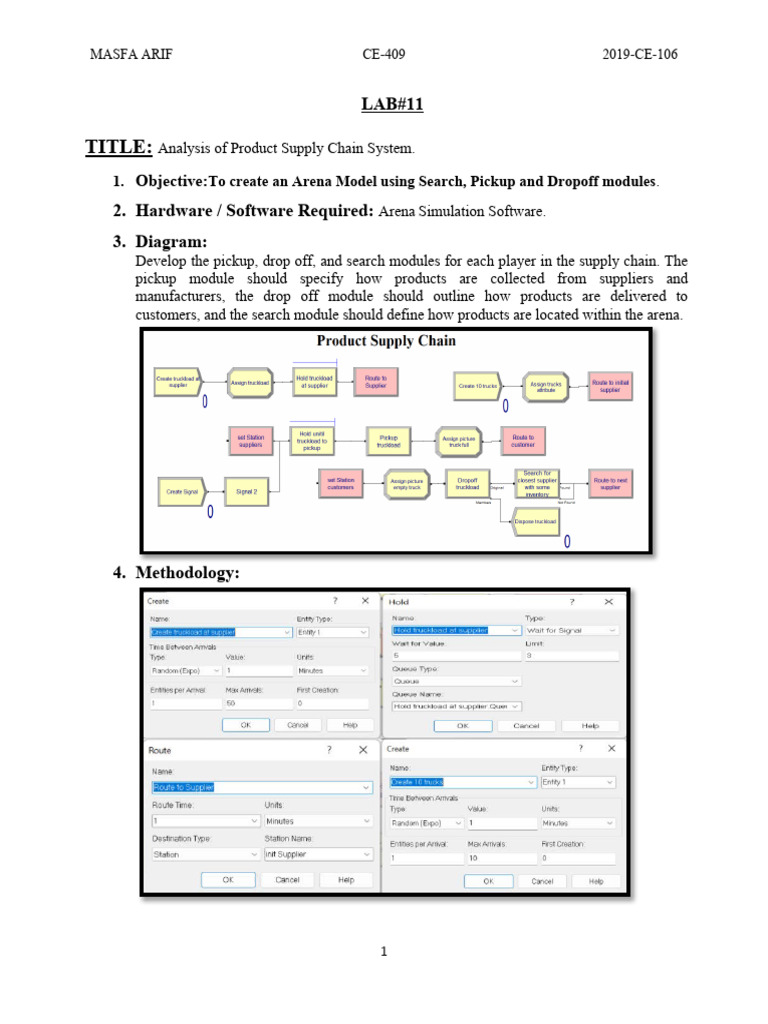 Lab 11+to Create An Arena Model Using Search, Pickup and Dropoff ...