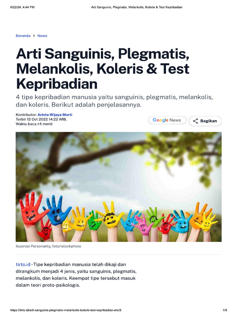 Karakter Manusia (Tirto - Id) | PDF