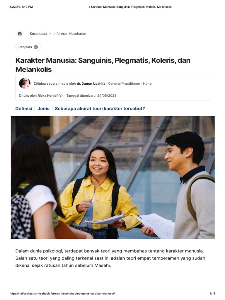 4 Karakter Manusia | PDF
